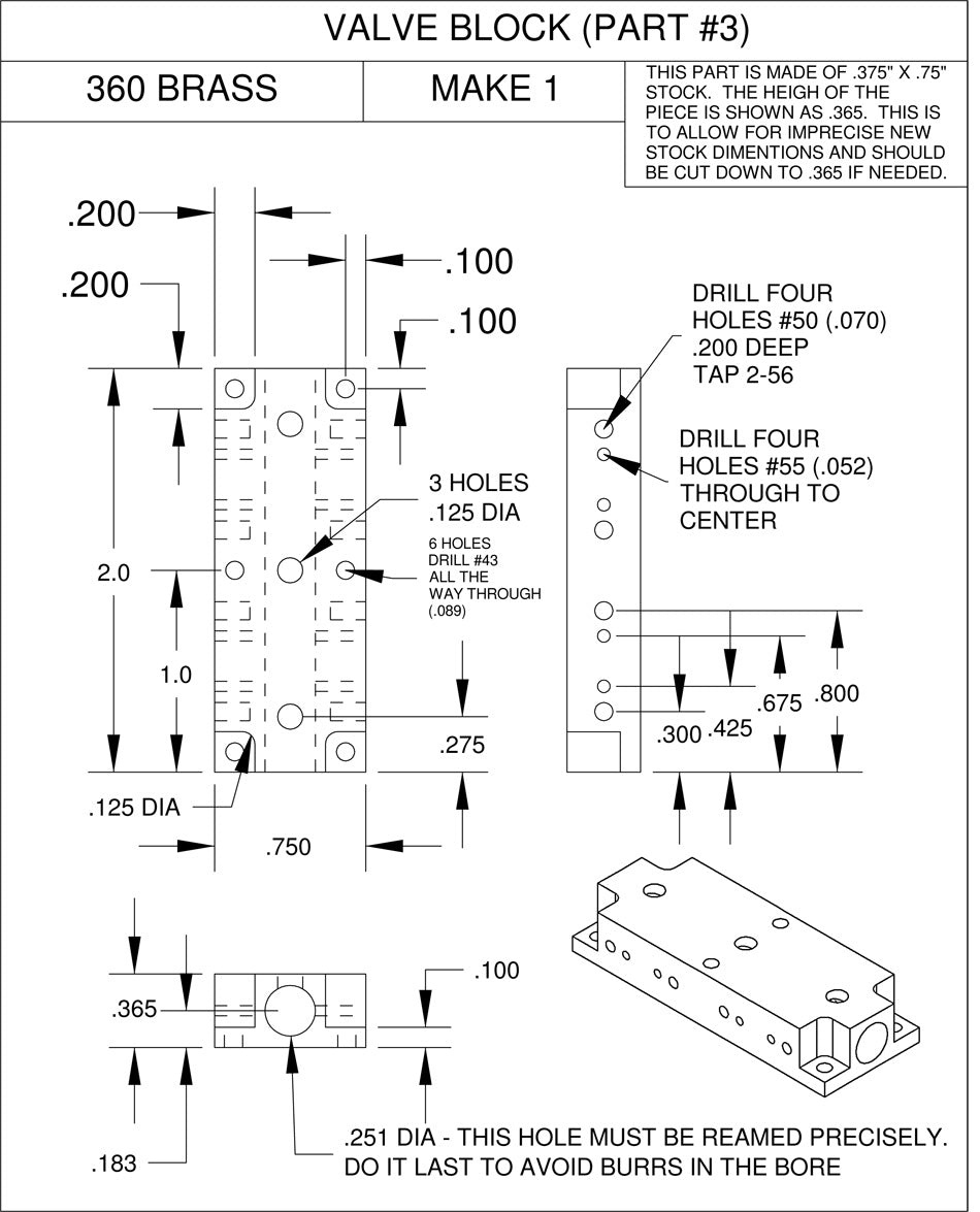 MiniSteam RV-2 Machinist Drawings