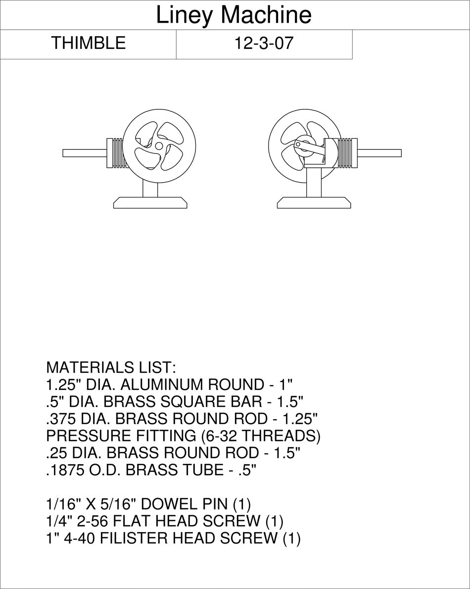 MiniSteam Thimble Machinist Drawings