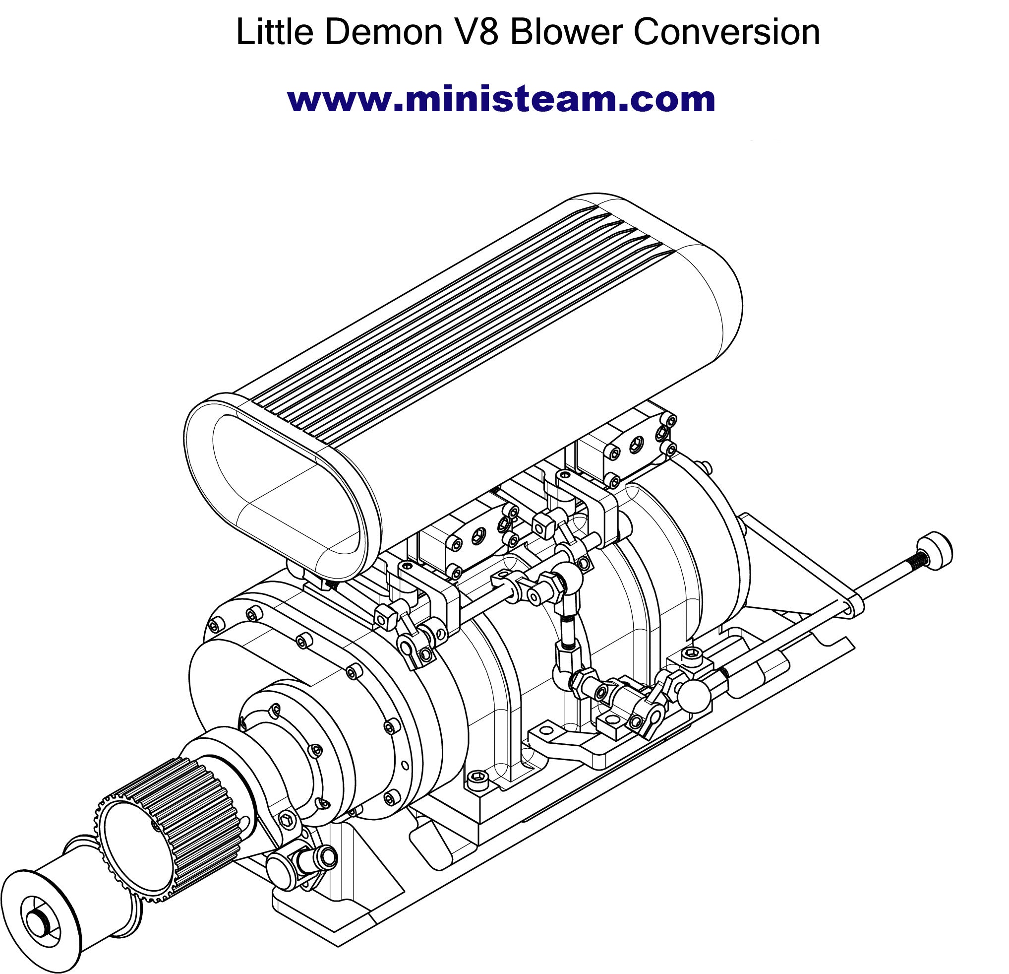 MiniSteam Little Demon Blower Machinist Drawings - Downloadable No Shi